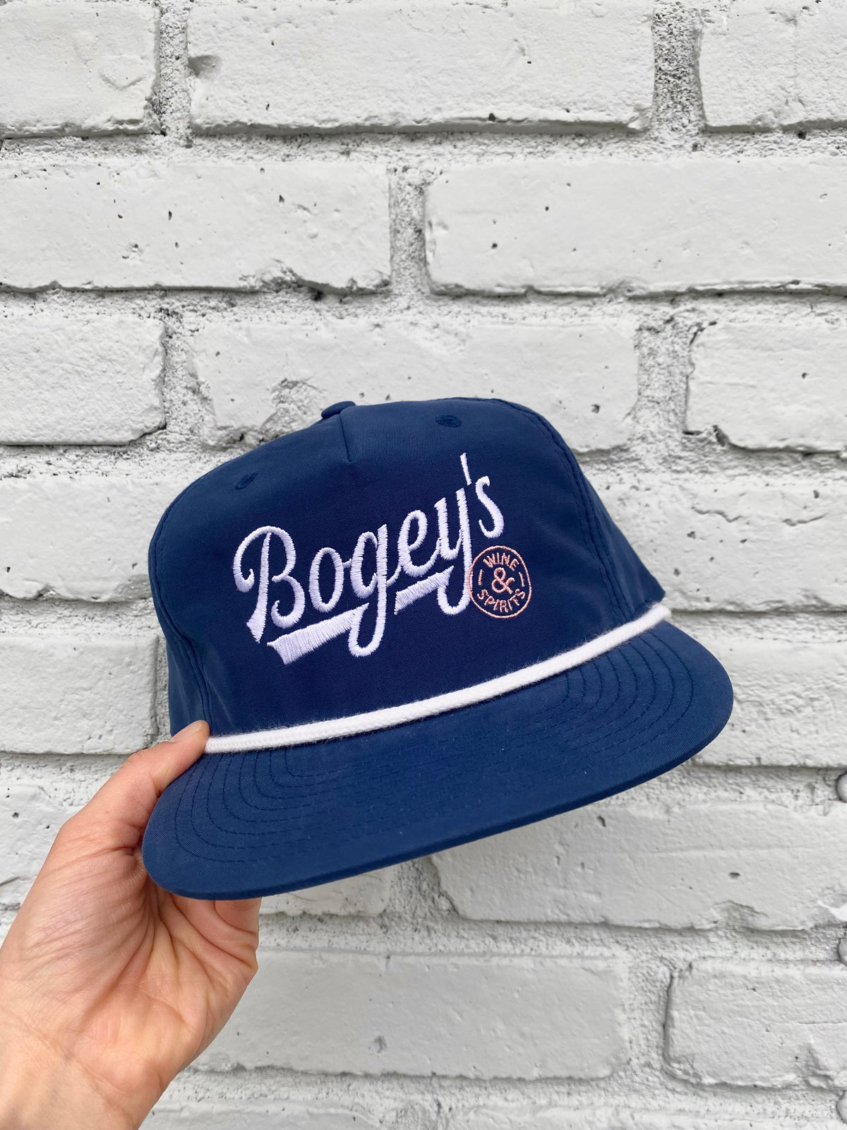 BOGEY'S LOGO FLAT BRIM CAP — Bogey's Bottled Goods