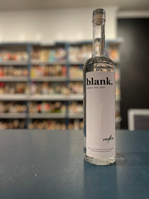 BLANK FARM VODKA, NEW YORK — Bogey's Bottled Goods